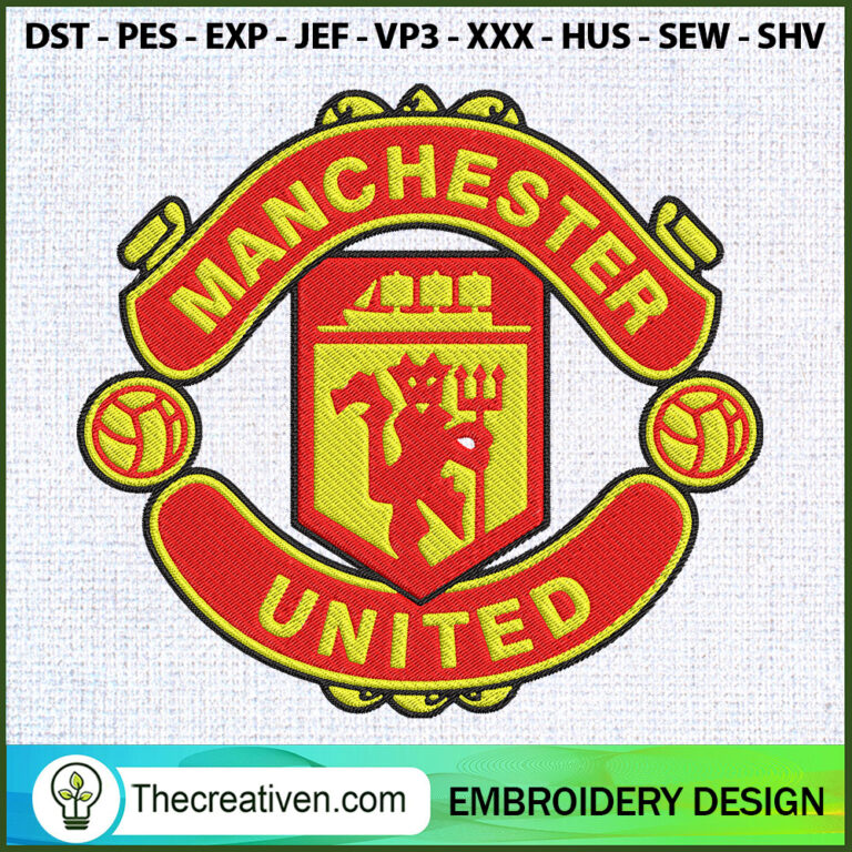 Manchester United Embroidery Designs, UEFA Champions League Machine ...