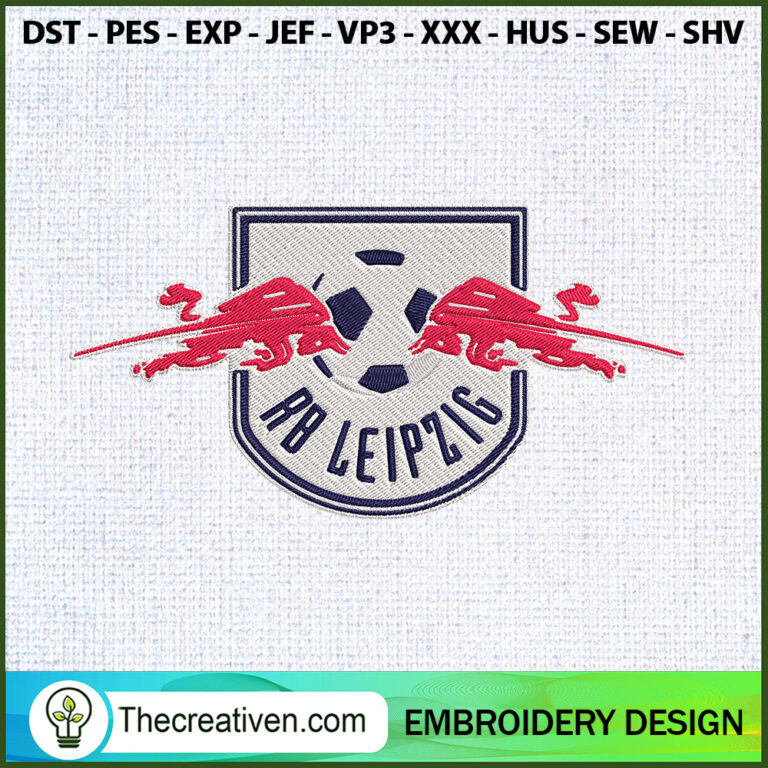 RB Leipzig Embroidery Designs, UEFA Champions League Machine Embroidery ...