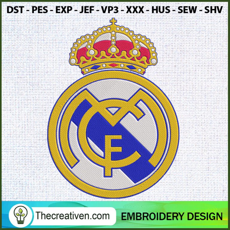 Real Madrid Embroidery Designs, UEFA Champions League Machine ...