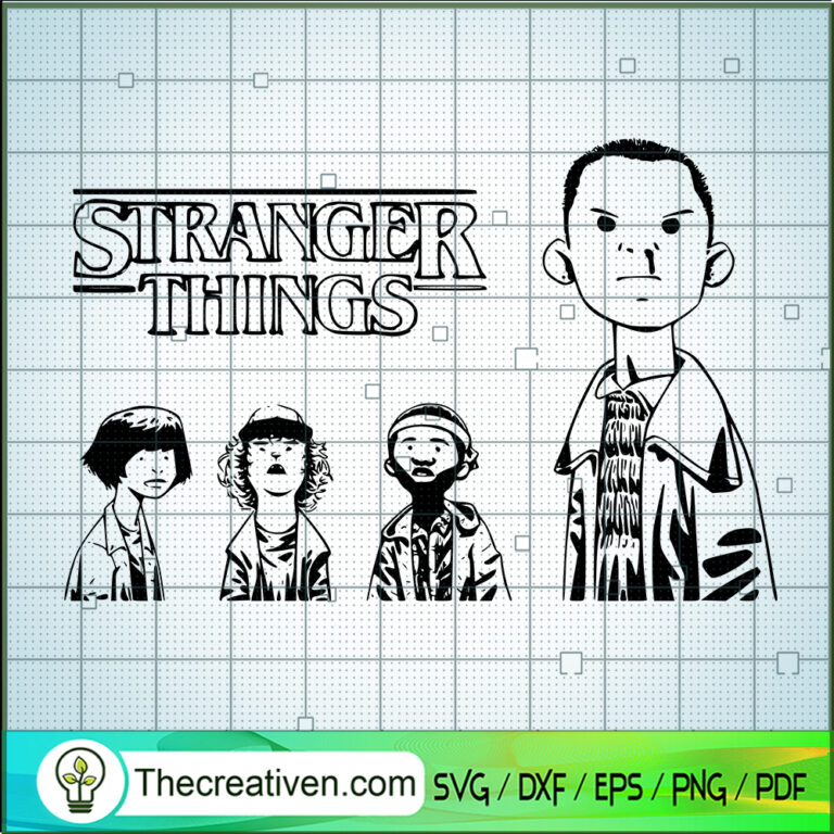Stranger Things Poster Outline SVG, Stranger Things Character SVG ...