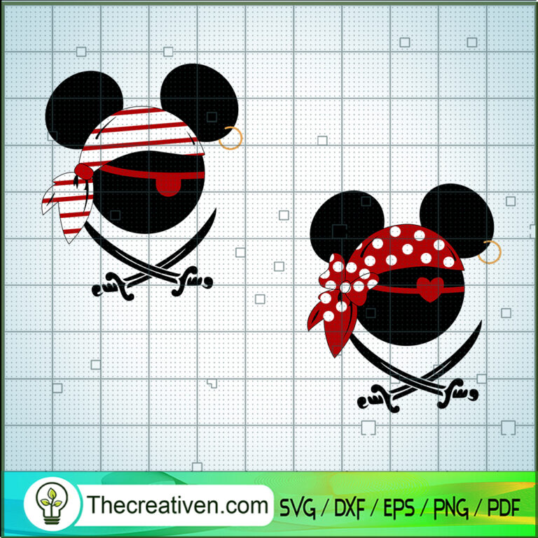 Disney Pirates SVG, Mickey And Minnie Pirates SVG, Walt Disney SVG ...