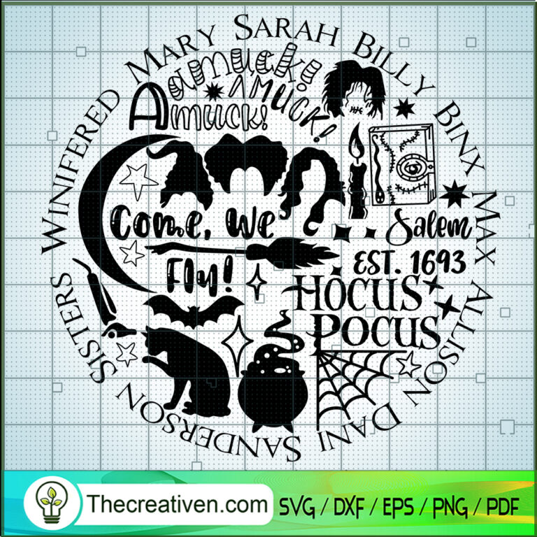 Hocus Pocus Theme SVG, Sanderson Sister SVG, Funny Halloween SVG ...