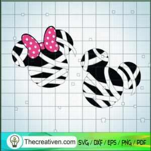 Mickey And Minnie Mummy SVG, Funny Mouse Halloween SVG, Disney ...