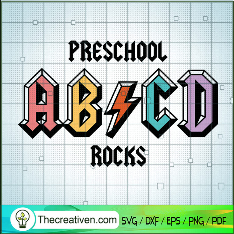 Preschool ABCD Rocks SVG, Back To School SVG, Preschool SVG - Premium ...