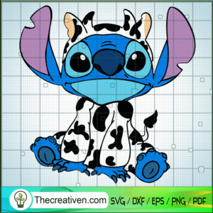 Stitch Cow SVG, Cute Ohana Stitch SVG, Lilo And Stitch SVG - Premium ...