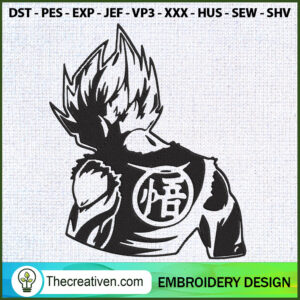 Behind Vegeta Embroidery Designs, Dragon Ball Machine Embroidery Design ...