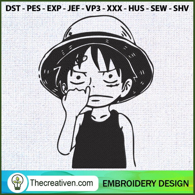 Luffy Childhood Embroidery Designs, One Piece Machine Embroidery Design ...