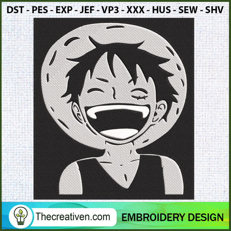 Luffy Laugh Embroidery Designs, One Piece Machine Embroidery Design ...
