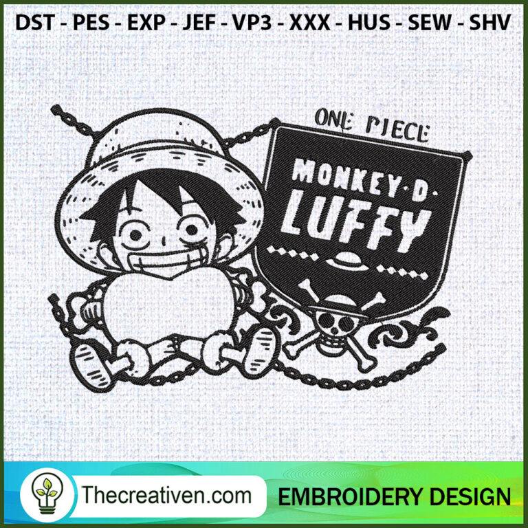One Piece Monkey D Luffy Child Embroidery Designs, One Piece Machine ...