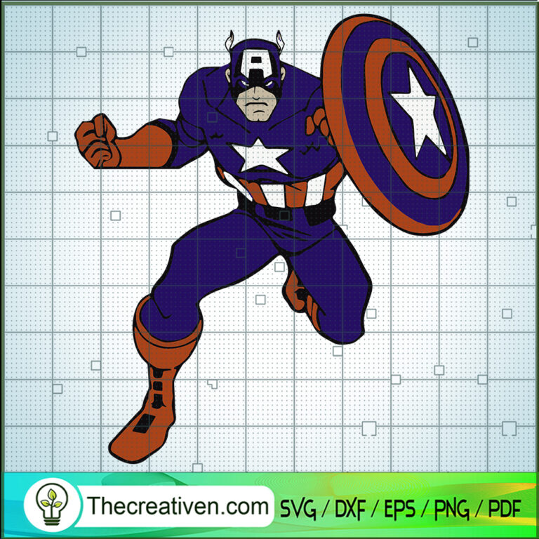 Captain America Art SVG, Captain SVG, Marvel Comics SVG - Premium ...