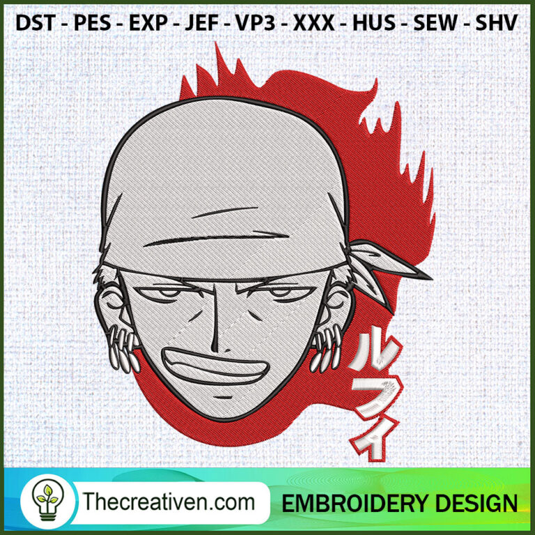 Zoro Take The Swords Embroidery Designs, One Piece Machine Embroidery ...