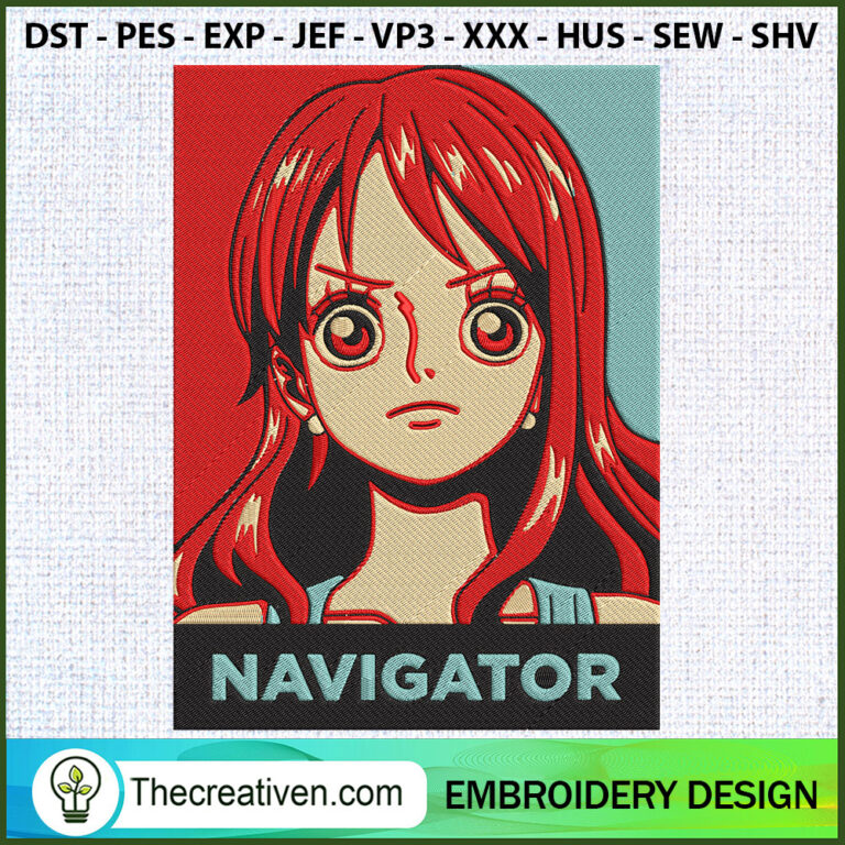 Nami Navigator Embroidery Designs, One Piece Machine Embroidery Design ...