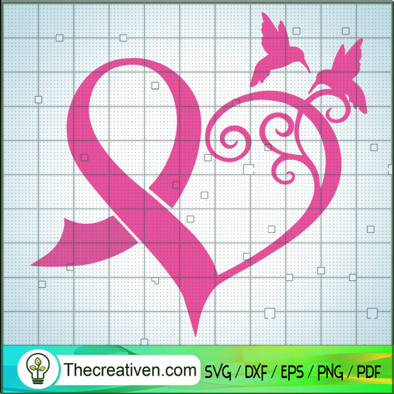 Cancer Heart SVG, Cancer Ribbon SVG, Dove SVG - Premium & Original SVG ...