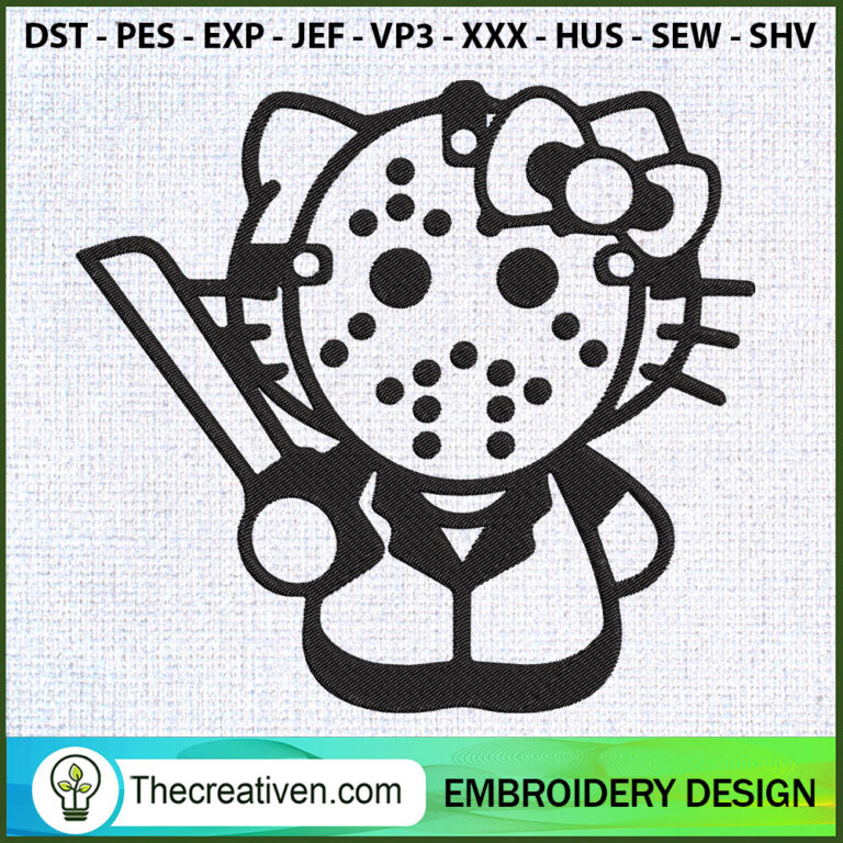 Hello Kitty Jason Voorhees Embroidery Designs, Halloween Machine ...