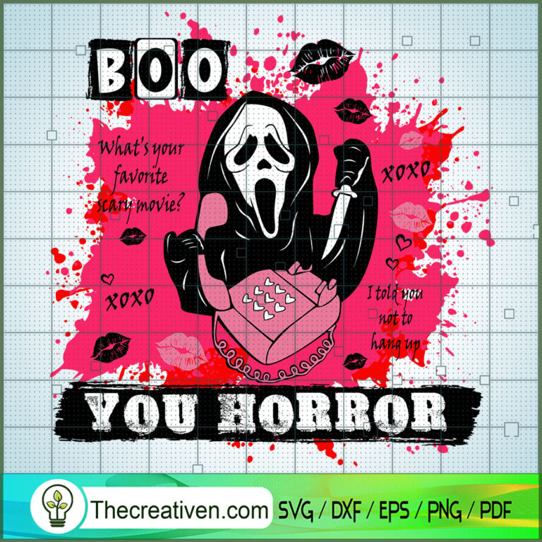 Boo You Horror SVG, Scream Ghost SVG, Horror Characters SVG - Premium ...