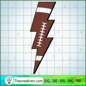 Football Lightning Bolt SVG, American Football SVG, Sports Lightning ...