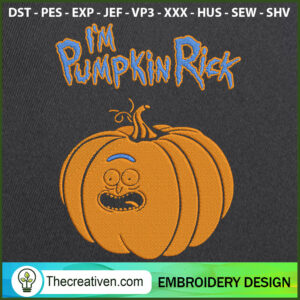 Im Pumpkin Rick Embroidery Designs, Halloween Machine Embroidery Design ...