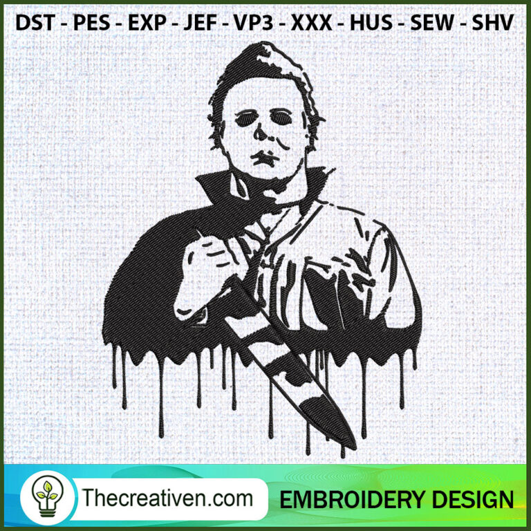 Michael Myers Killer Embroidery Designs, Halloween Machine Embroidery ...