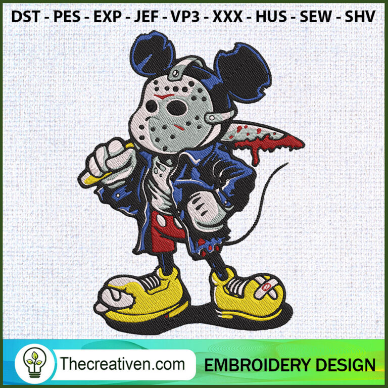 Mickey Jason Voorhees Halloween Embroidery Designs, Halloween Machine ...