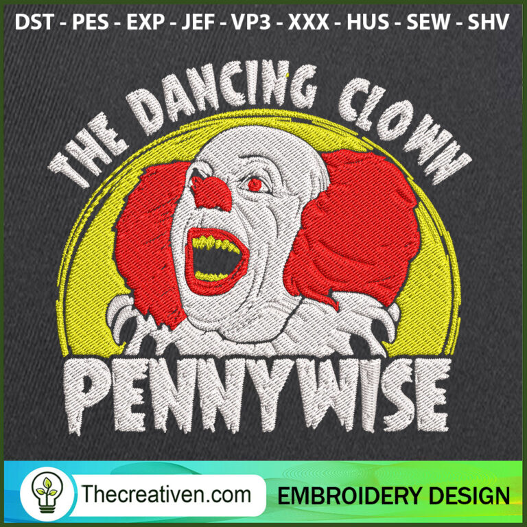 Pennywise The Dancing Clown Embroidery Designs, Halloween Machine ...
