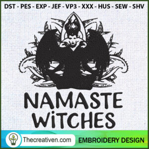 Namaste Witches Embroidery Designs, Halloween Machine Embroidery Design ...