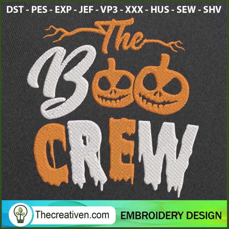 The Boo Crew Halloween Embroidery Designs, Halloween Machine Embroidery ...