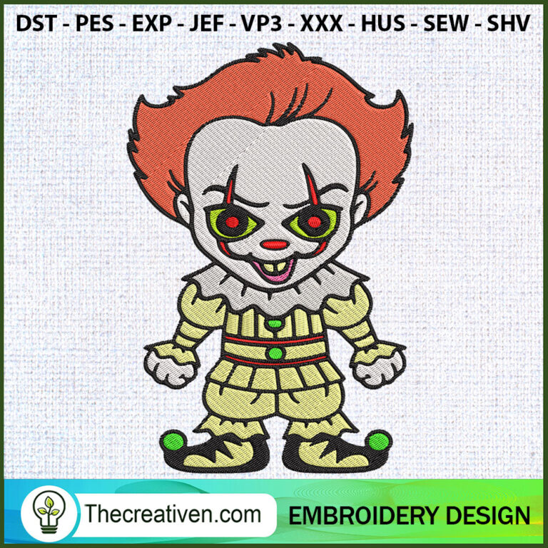 Baby Pennywise Embroidery Designs, Halloween Machine Embroidery Design ...