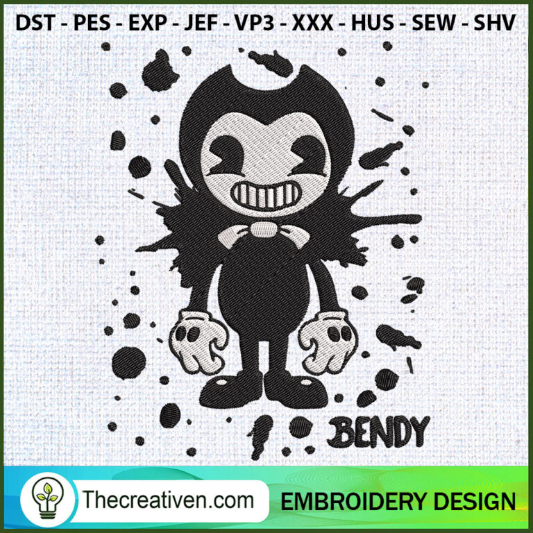Bendy And The Ink Machine Funny Horror Game Embroidery Designs ...