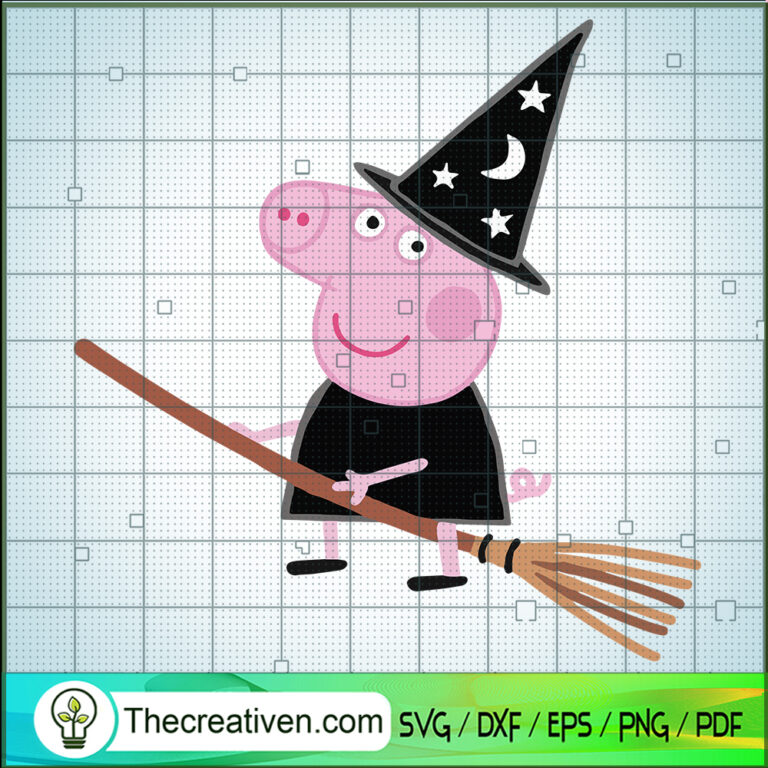 Peppa Pig Halloween SVG, Cute Peppa Witch SVG, Peppa Pig SVG - Premium ...
