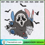 Ghostface Stitch Funny Embroidery Designs, Halloween Machine Embroidery ...