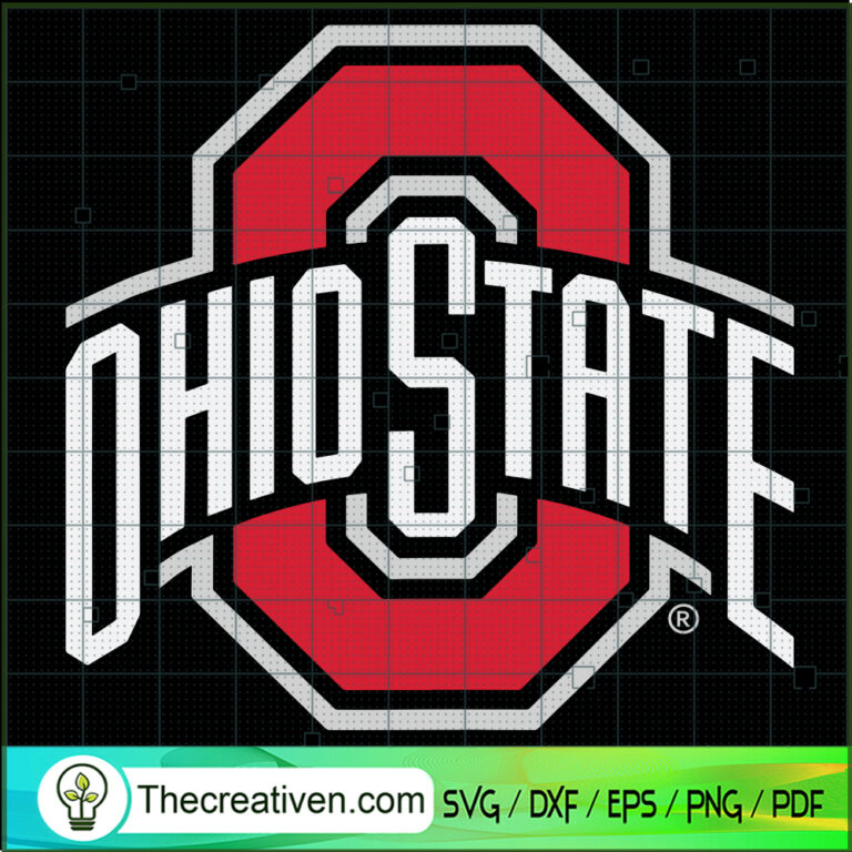 Ohio State Buckeyes Icon Logo Black SVG, Ohio State SVG, Sport Team SVG ...