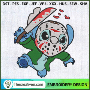 Jason Voorhees Stitch Killer Embroidery Designs, Halloween Machine ...