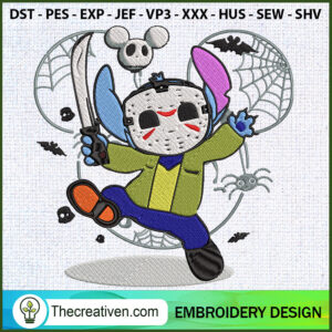 Stitch Jason Voorhees Disney Embroidery Designs, Halloween Machine ...