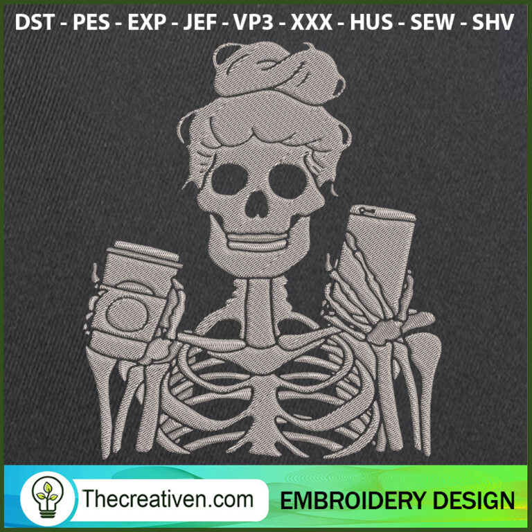 Skeleton Halloween Embroidery Designs, Halloween Machine Embroidery ...