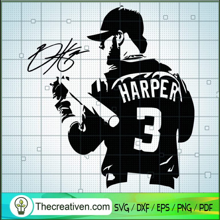 Bryce Harper SVG, Phillies Baseball SVG, Baseball Players SVG - Premium ...
