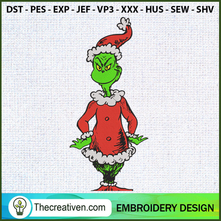 Grinch Christmas Stand Embroidery Designs, Christmas Machine Embroidery ...