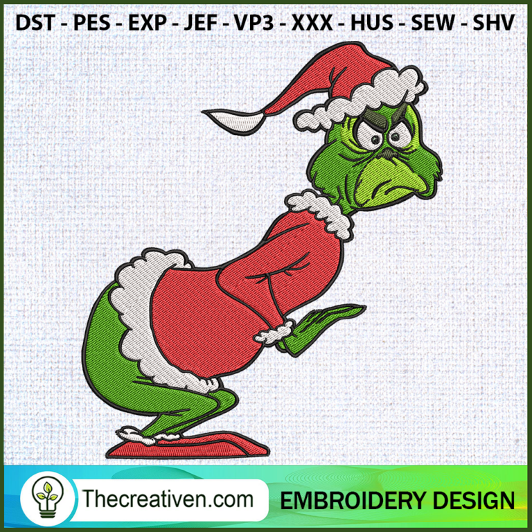 Funniest Grinch Embroidery Designs, Christmas Machine Embroidery Design ...