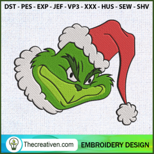 Grinch Funny Face Smile Embroidery Designs, Christmas Machine ...