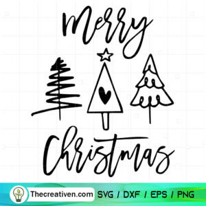 Merry Christmas SVG, Christmas Tree SVG - Premium & Original SVG Cut Files