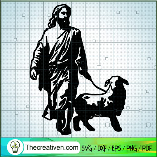 Jesus With Lamp SVG, Jesus SVG - Premium & Original SVG Cut Files