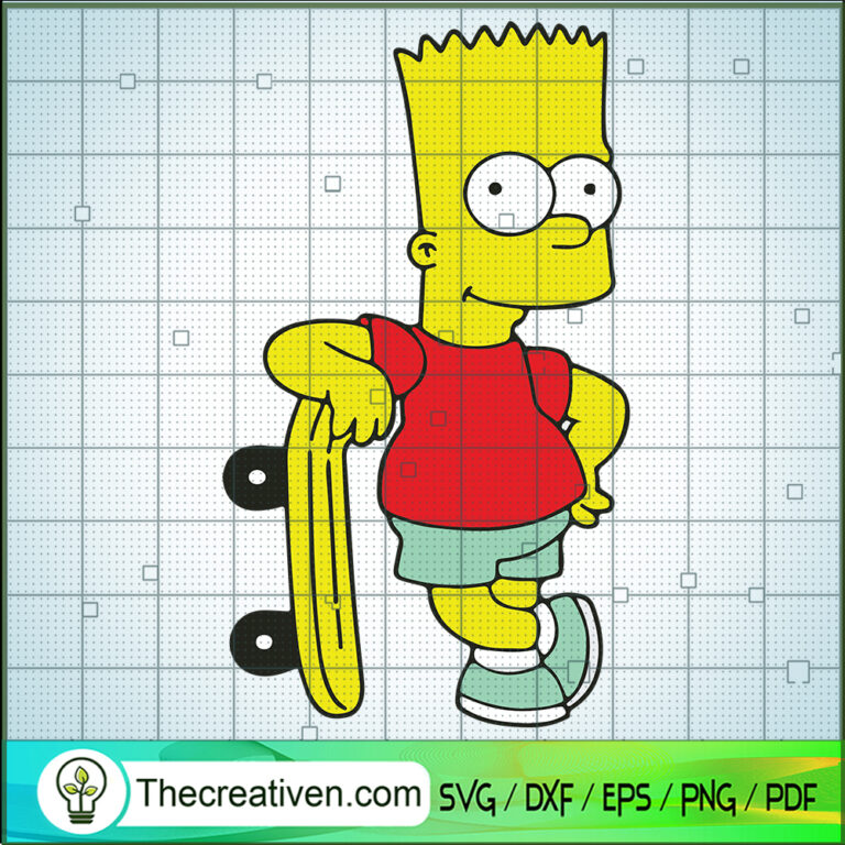 Bart Skateboarding SVG, Simpson Bart SVG - Premium & Original SVG Cut Files