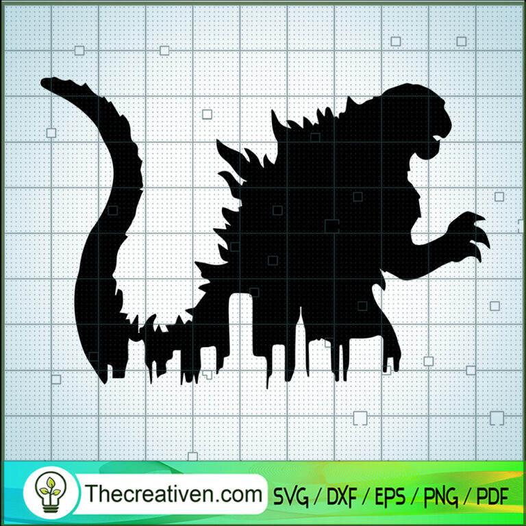 Godzilla SVG , Godzilla Silhouette, Godzilla Movie Cut File, Godzilla ...